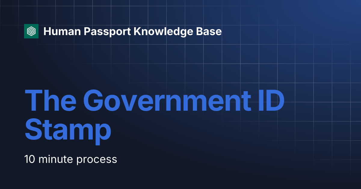 The Government ID Stamp | Human Passport Knowledge Base