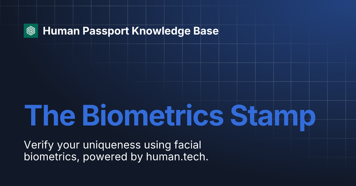 The Biometrics Stamp | Human Passport Knowledge Base